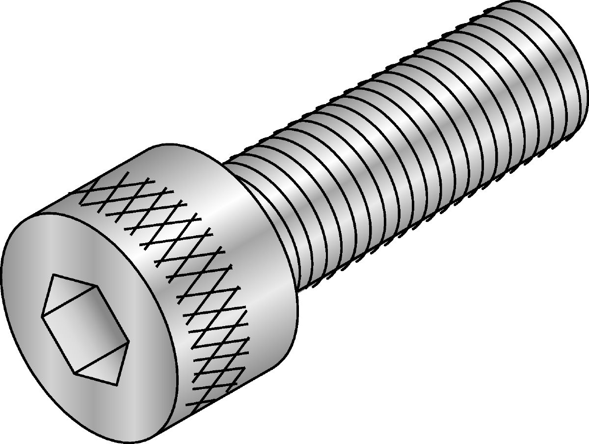 Galvanized hex socket head cap screw DIN 912 - Standard fixings for ...